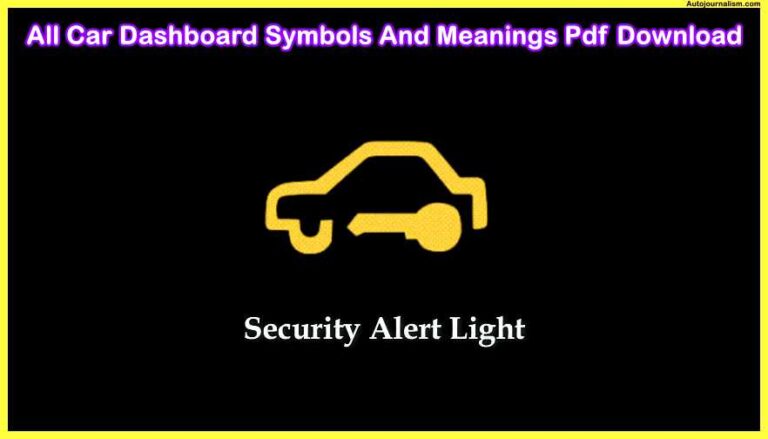 All Car Dashboard Symbols And Meanings Pdf Download
