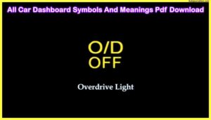 All Car Dashboard Symbols And Meanings Pdf Download