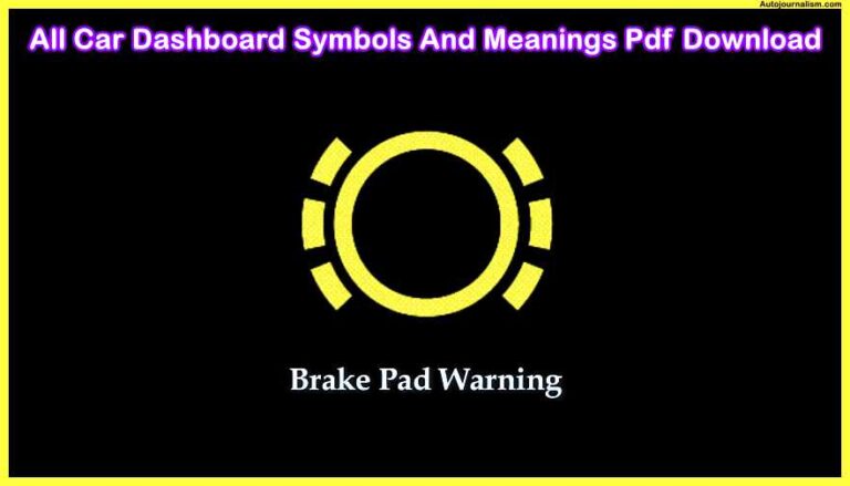 All Car Dashboard Symbols And Meanings Pdf Download