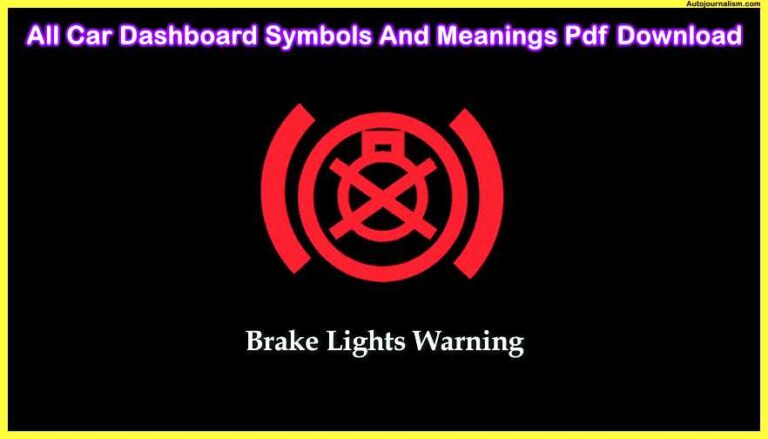 All Car Dashboard Symbols And Meanings Pdf Download