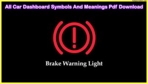 All Car Dashboard Symbols And Meanings Pdf Download