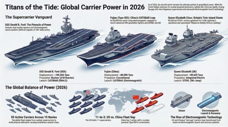 Top 10 Biggest Aircraft Carriers In The World 2026 (.PPTX)