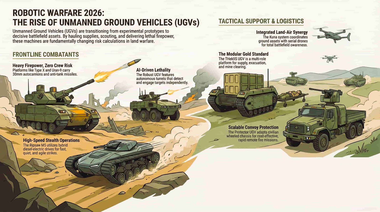 Top 10 Unmanned Ground Vehicles In 2026 (UGVs) Auto Defence